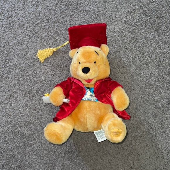 Disney | Toys | Vintage Disney Winnie The Pooh Bear Graduation Plush ...